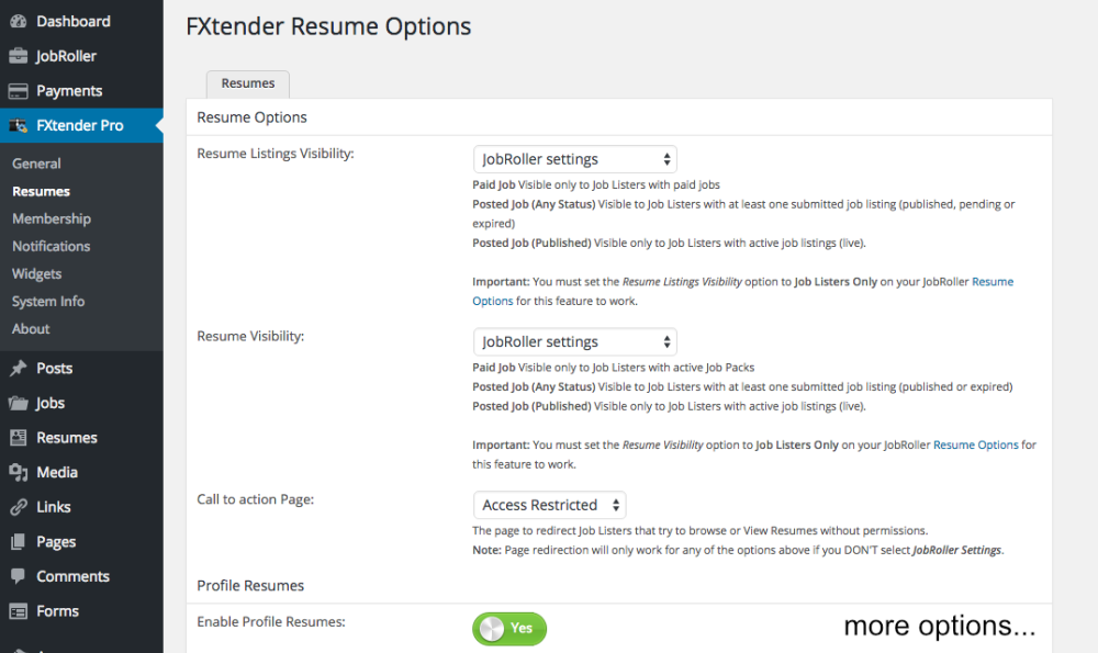 FXtender Pro JobRoller Plugin