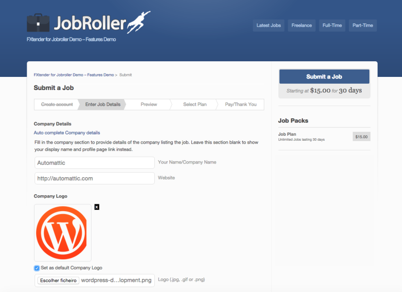 FXtender Pro JobRoller Plugin