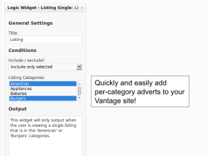 Logic Widgets Plugin for Vantage