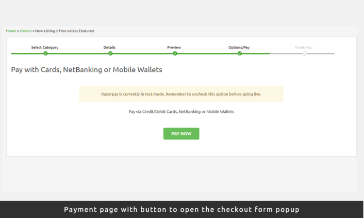 Razorpay Payment Gateway Plugin (India) | AppThemes Marketplace